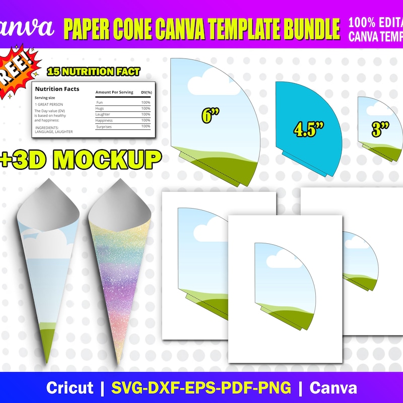 Cone Gift Bag Template - 60+ Gift Ideas for 2026
