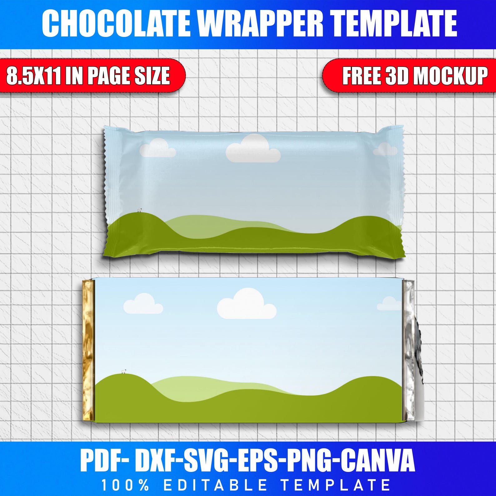 Chocolate Bar Wrapper Template | Editable Canva Candy Bar Label | Party ...