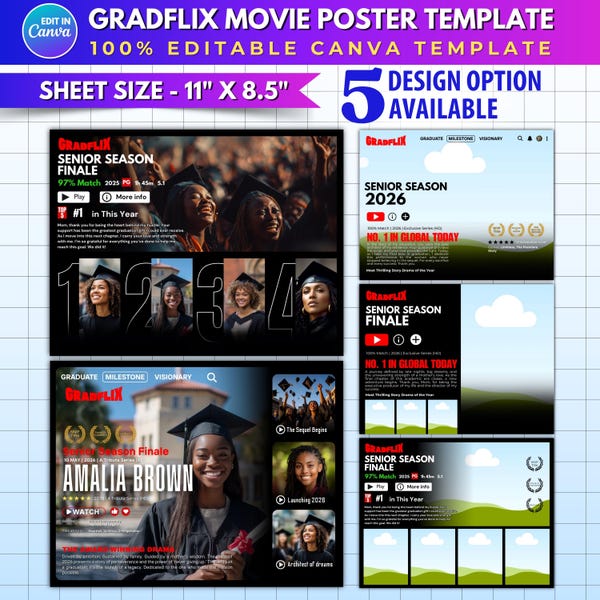 Netflix Yearbook Template - Etsy