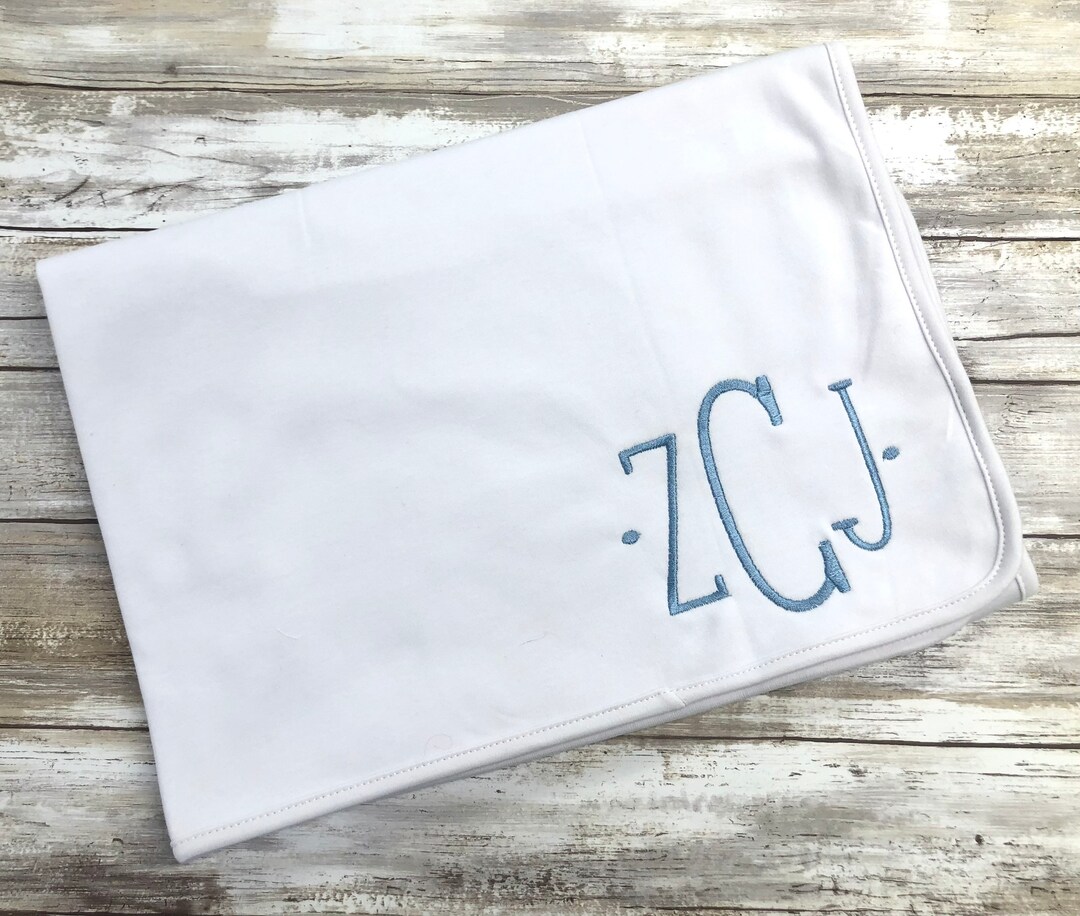 Monogrammed Baby Blanket Personalized Blanket - Etsy