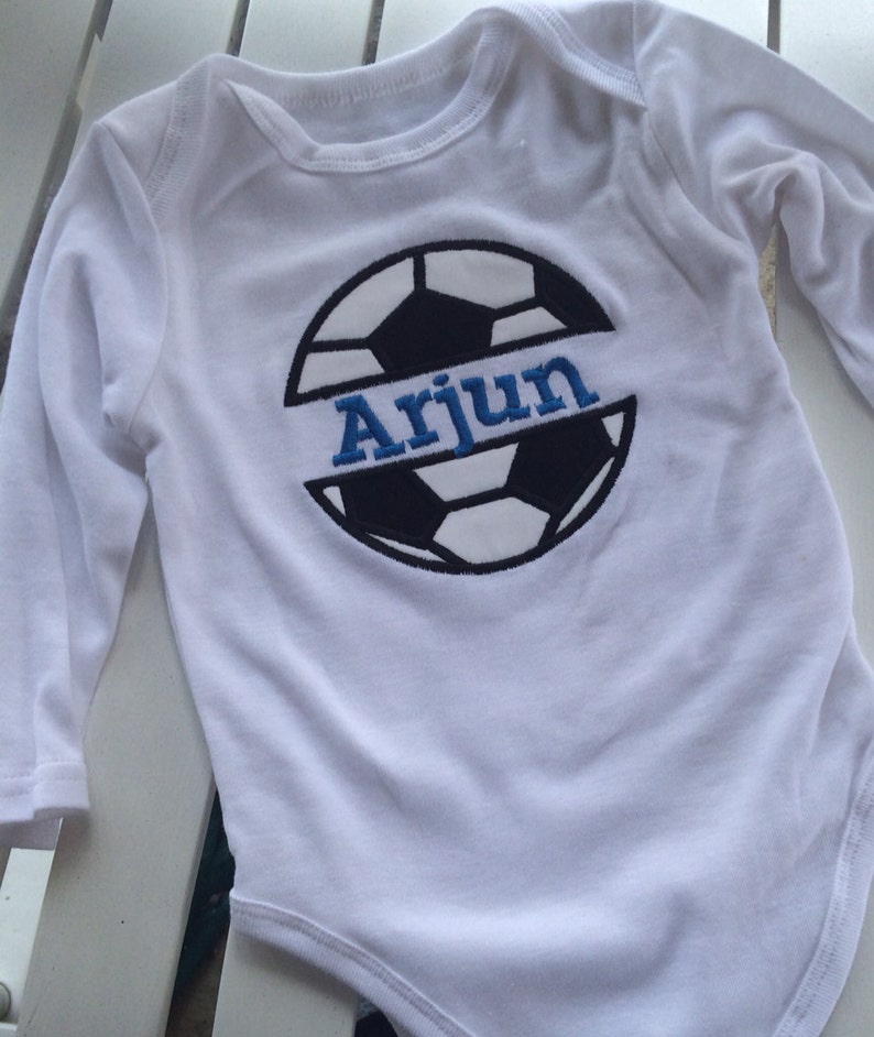 Split Soccer Onesie Personalized Split Soccer Ball Bodysuit - Etsy