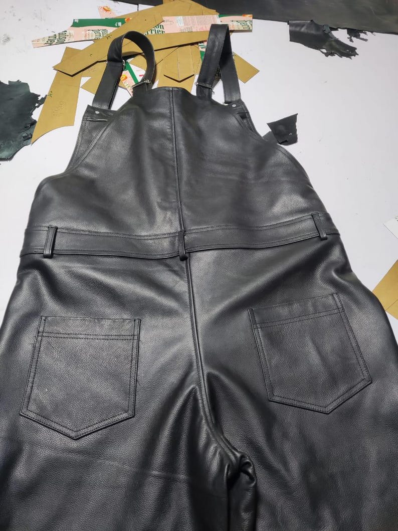 Men's Genuine Leather Overalls – Rugged Biker Work Dungarees - Etsy UK