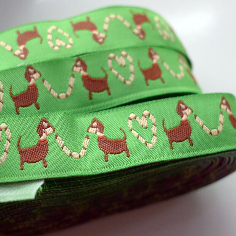 Animal Dogs Woven Jacquard Ribbon 1.5cm x 1 meters | Etsy