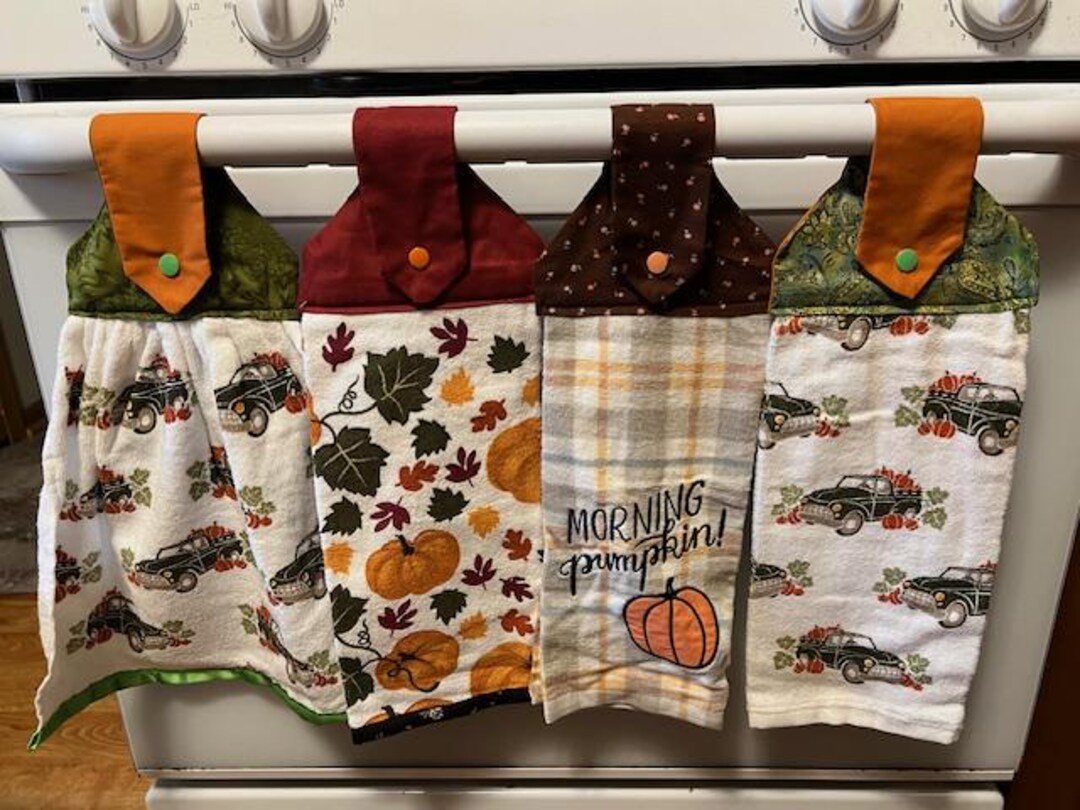 Fall Hanging Kitchen Towels With Snaps - Etsy