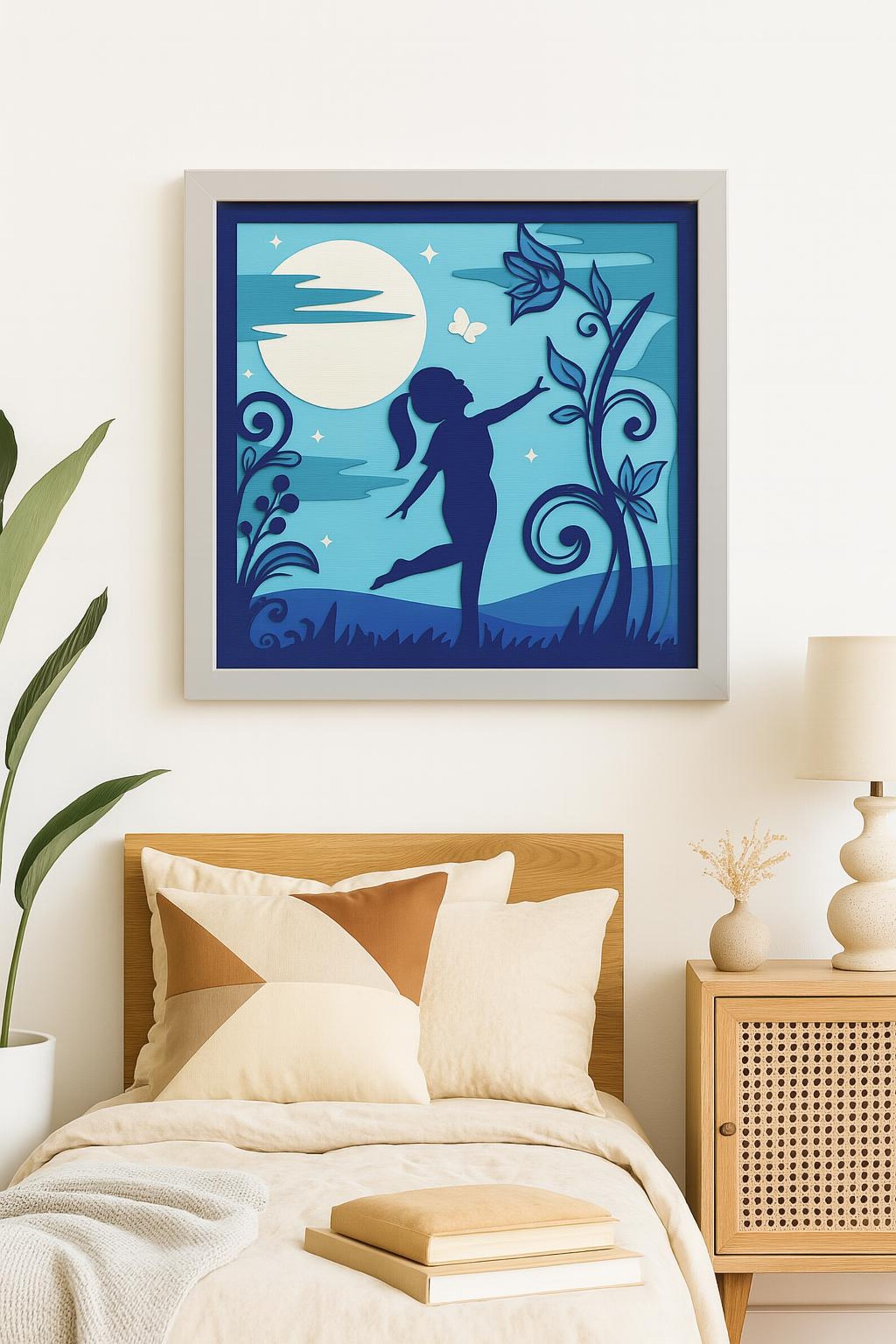 Fairy Light Box SVG; 3D Layered Moon Girl Box | |CNC Laser Cut Multi ...