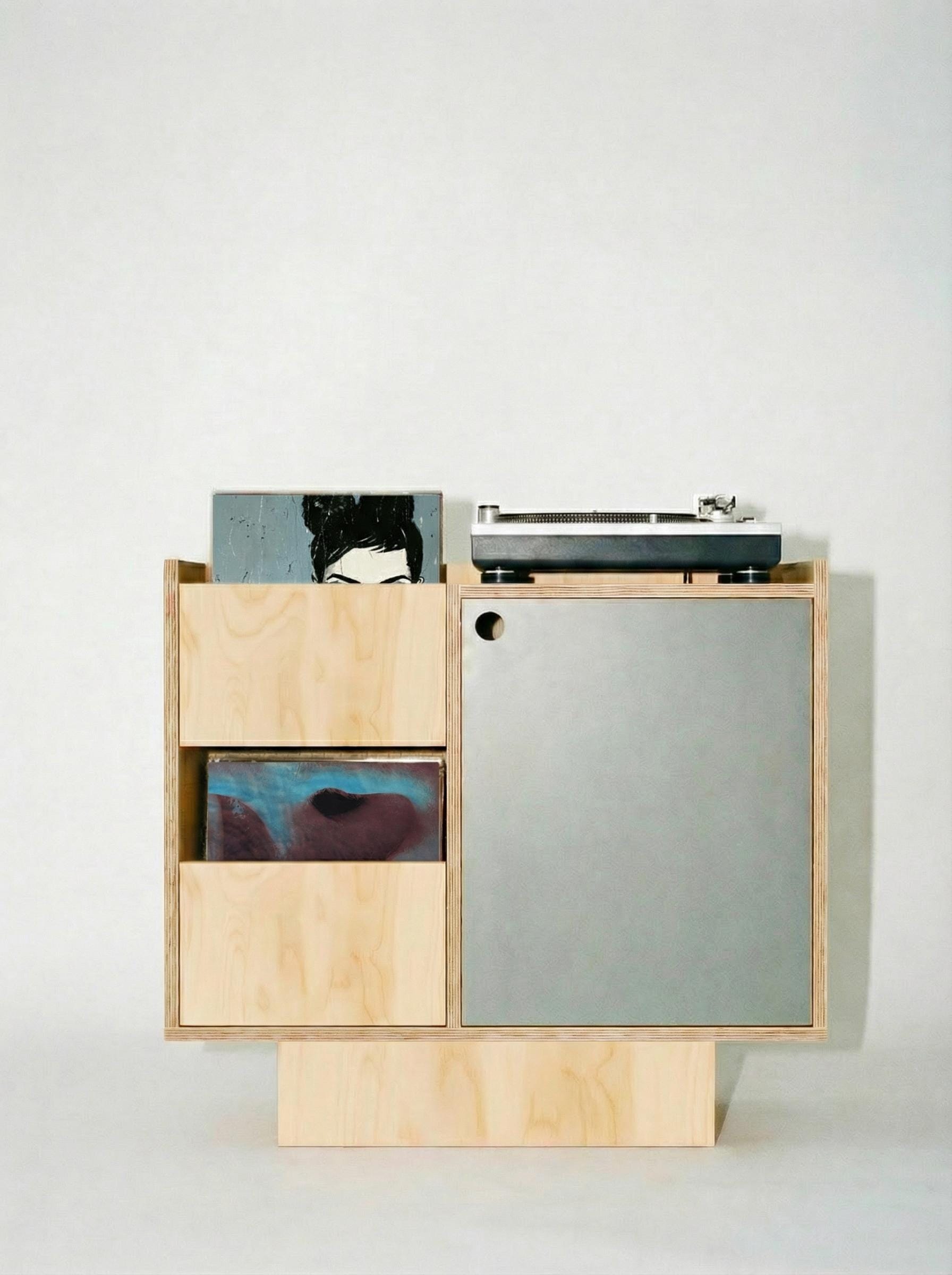 Record Player Stand – Limited Color Edition Modern Vinyl Storage ...