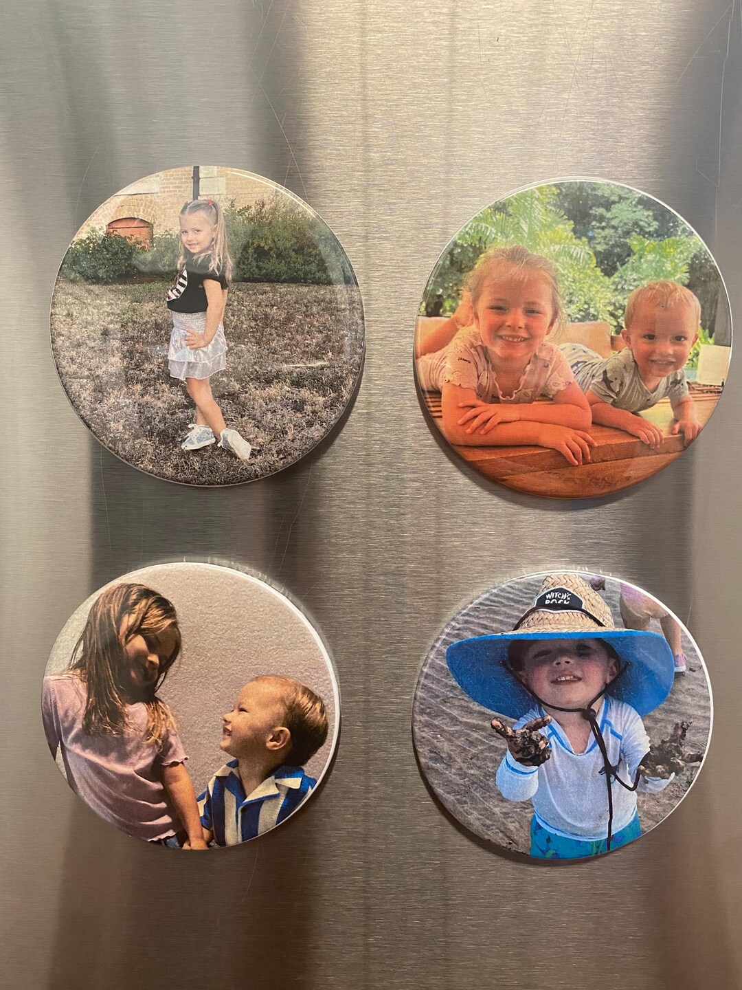 Personalized 3 Inch Round Magnets. Pack of Four. - Etsy