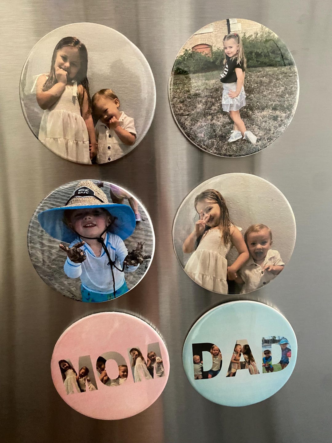 Personalized 3 Inch Round Magnets. Pack of Six. - Etsy