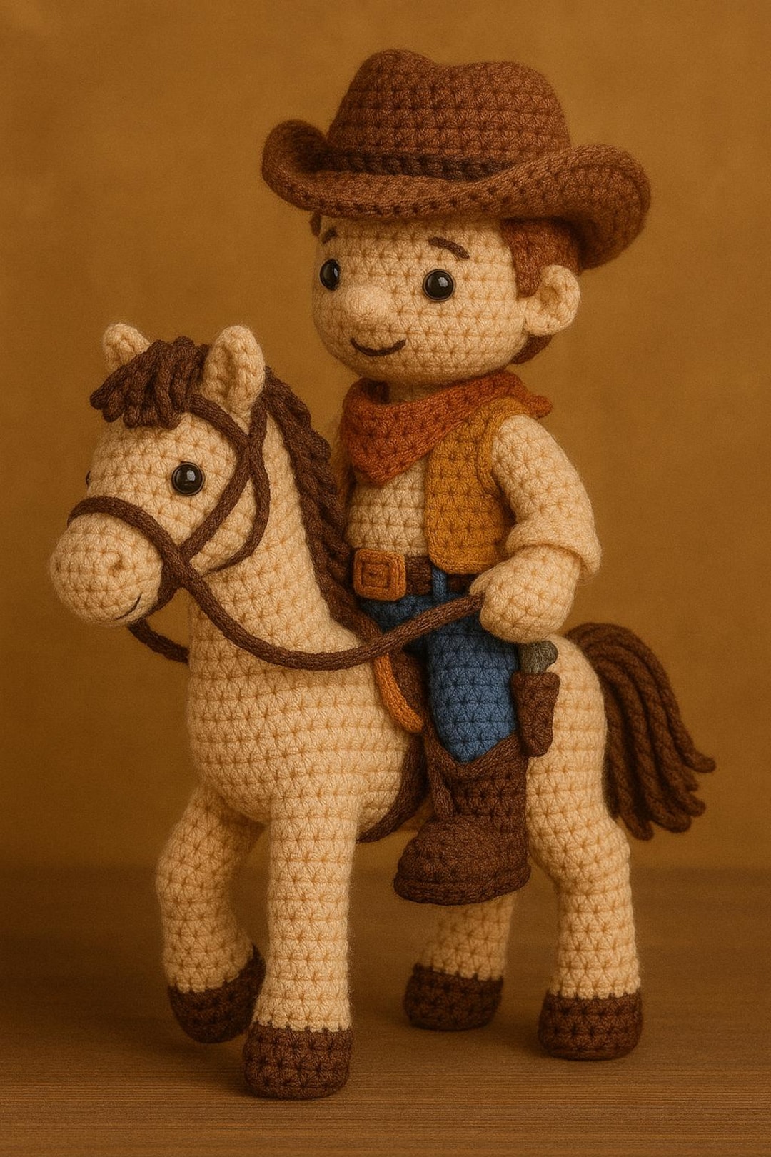 Amigurumi Cowboy - Handmade Crochet Plushie, Cute Cowboy Decor, Cowboy ...