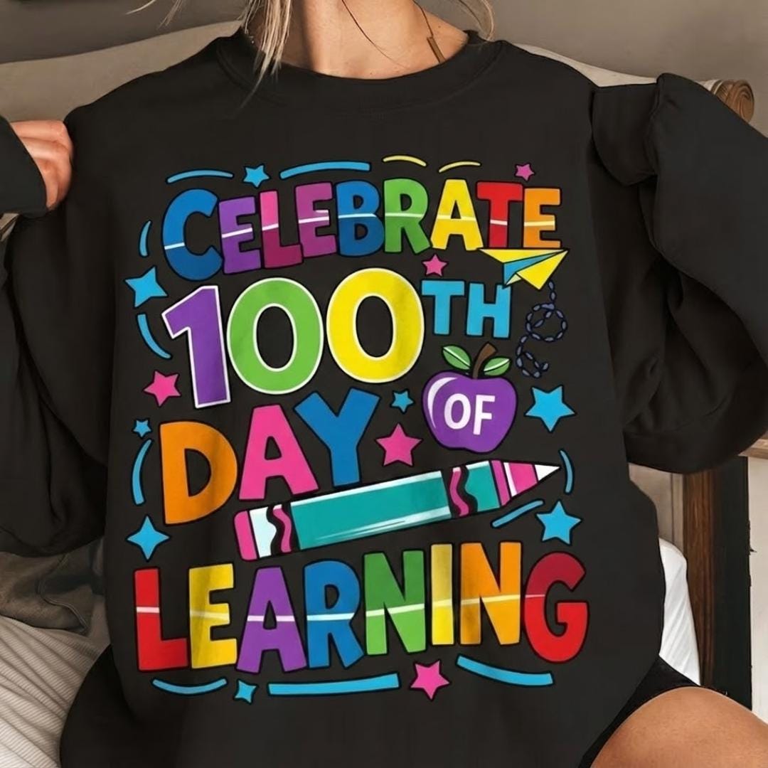 Celebrate 100th Day of Learning PNG, 100 Ngày Đến Trường, Thiết Kế ...