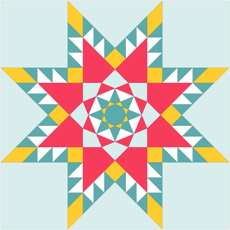 Paper Printed Barn Quilt Pattern Kit-included Full Size Printed Pattern ...