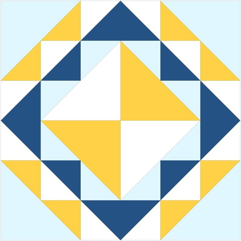 Paper Printed Barn Quilt Pattern Kit-included Full Size Printed Pattern ...