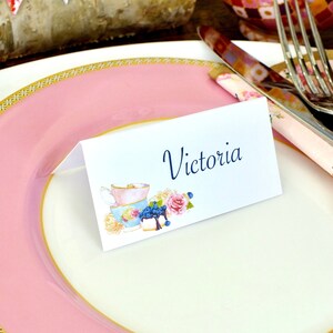 Afternoon Tea Place Cards - Vintage Wedding / Dinner Party Guest Table ...