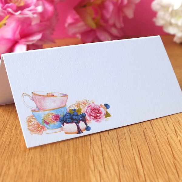 Tea Party Place Card - Etsy