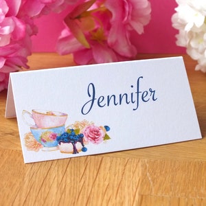 Afternoon Tea Place Cards - Vintage Wedding / Dinner Party Guest Table ...
