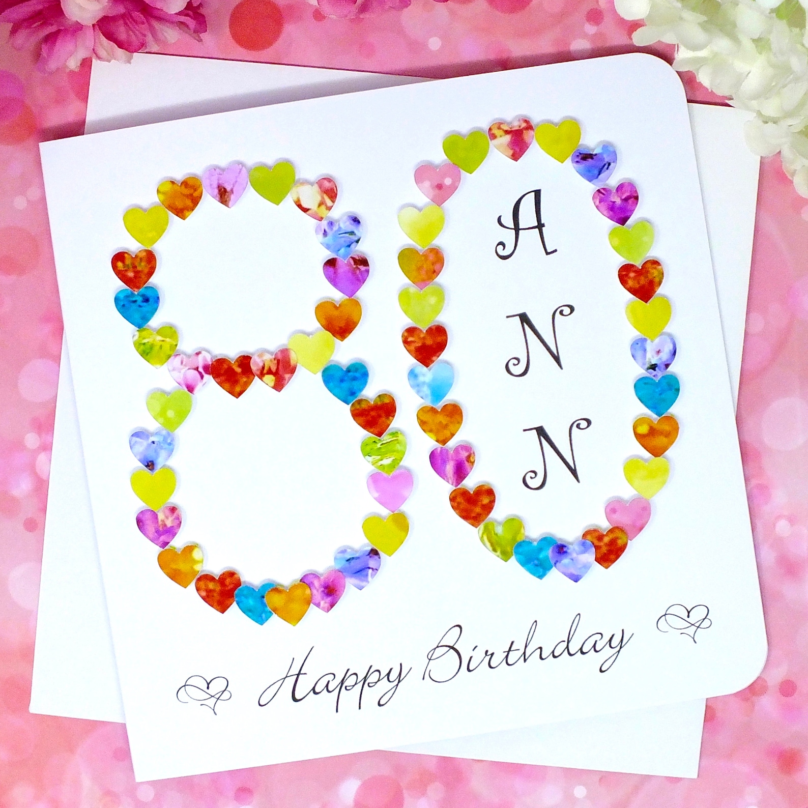 80th Birthday Card Personalised Age 80 Card Handmade Etsy Uk