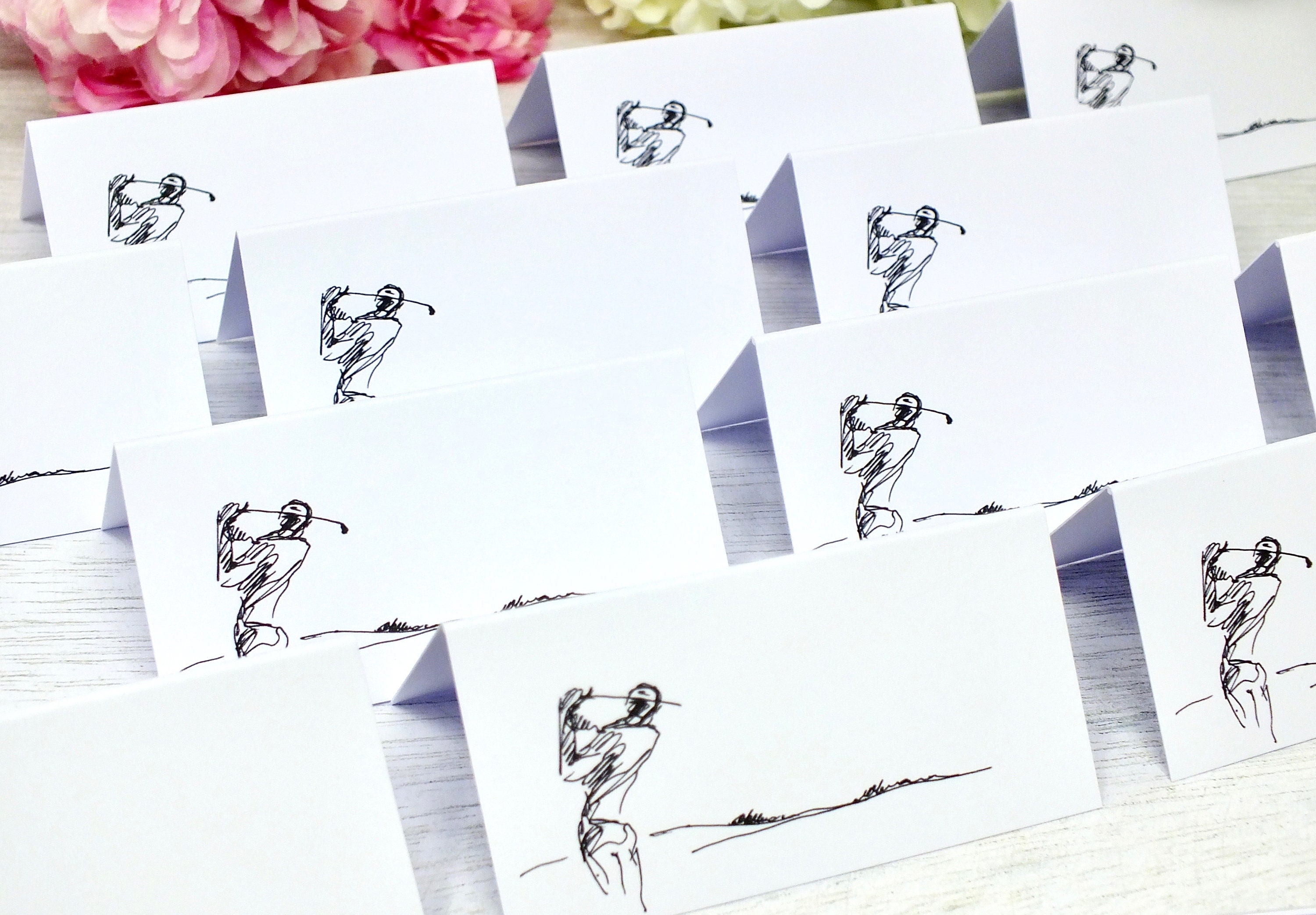 Golf Place Cards Blank or Personalised Golfing Place Cards - Etsy