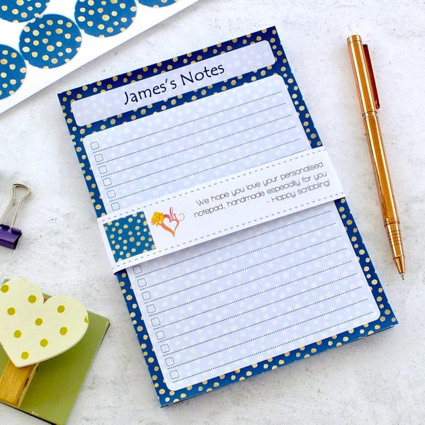 Personalised Notepad - Etsy UK