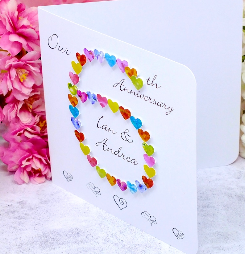 6th Wedding Anniversary Card Personalised and Handmade Our - Etsy
