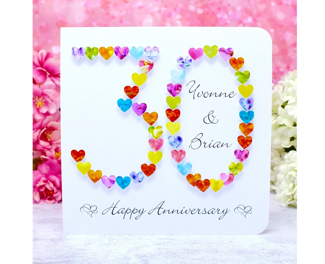 30th Anniversary Card - Handmade & Personalised 30th Wedding ...
