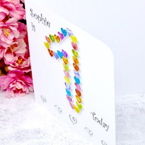 1st Birthday Card Personalised and Handmade First Birthday Card With ...