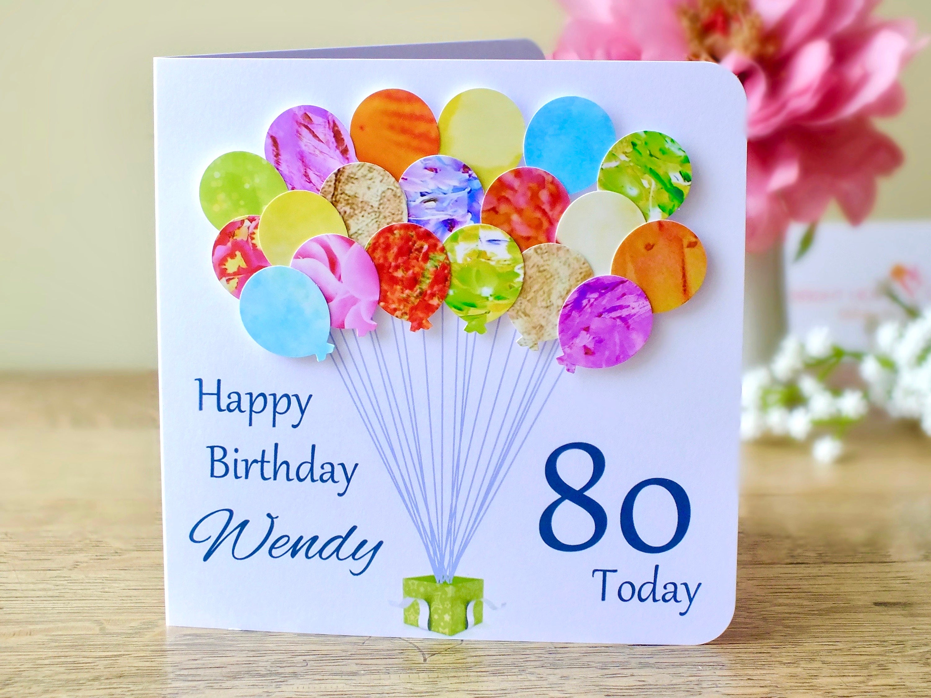 80th Birthday Card Personalised Age 80 Birthday Balloons Etsy 80th Birthday Card Personalised Age 80 Birthday Balloons Etsy