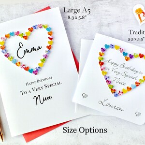 Niece Birthday Card Handmade Personalised 'happy Birthday to a Very ...