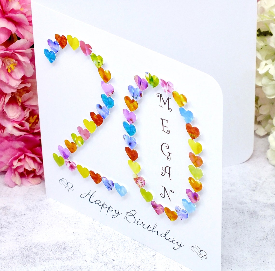 20th Birthday Card Handmade and Personalised Age 20 Cards - Etsy