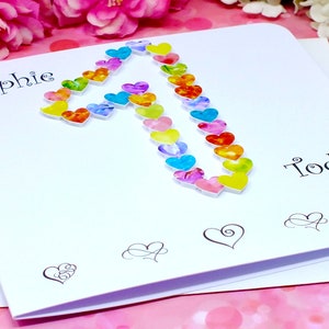 1st Birthday Card Personalised and Handmade First Birthday Card With ...