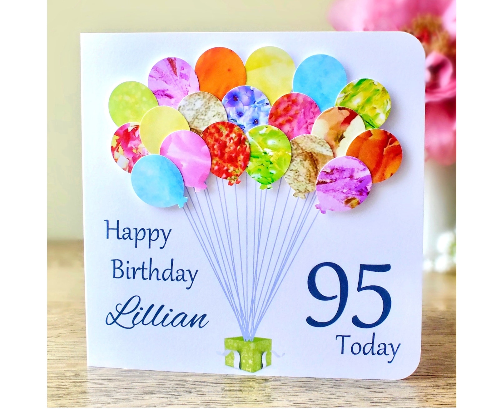 95th Birthday Card Personalised Age 95 Birthday Balloons | Etsy UK