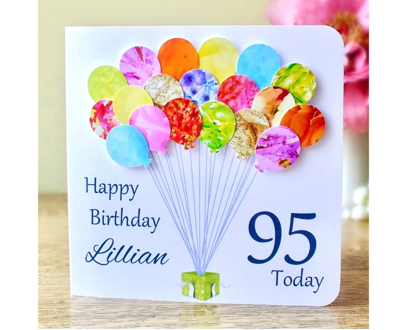 95th Birthday Card Personalised Age 95 Birthday Balloons | Etsy Canada 95th Birthday Card Personalised Age 95 Birthday Balloons | Etsy Canada
