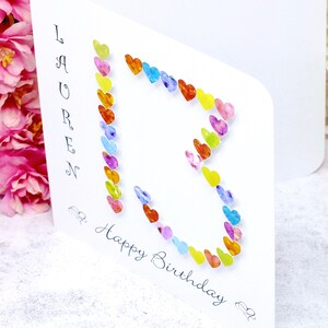 13th Birthday Card Personalised Age 13 Card for Teenager Colourful 3D ...