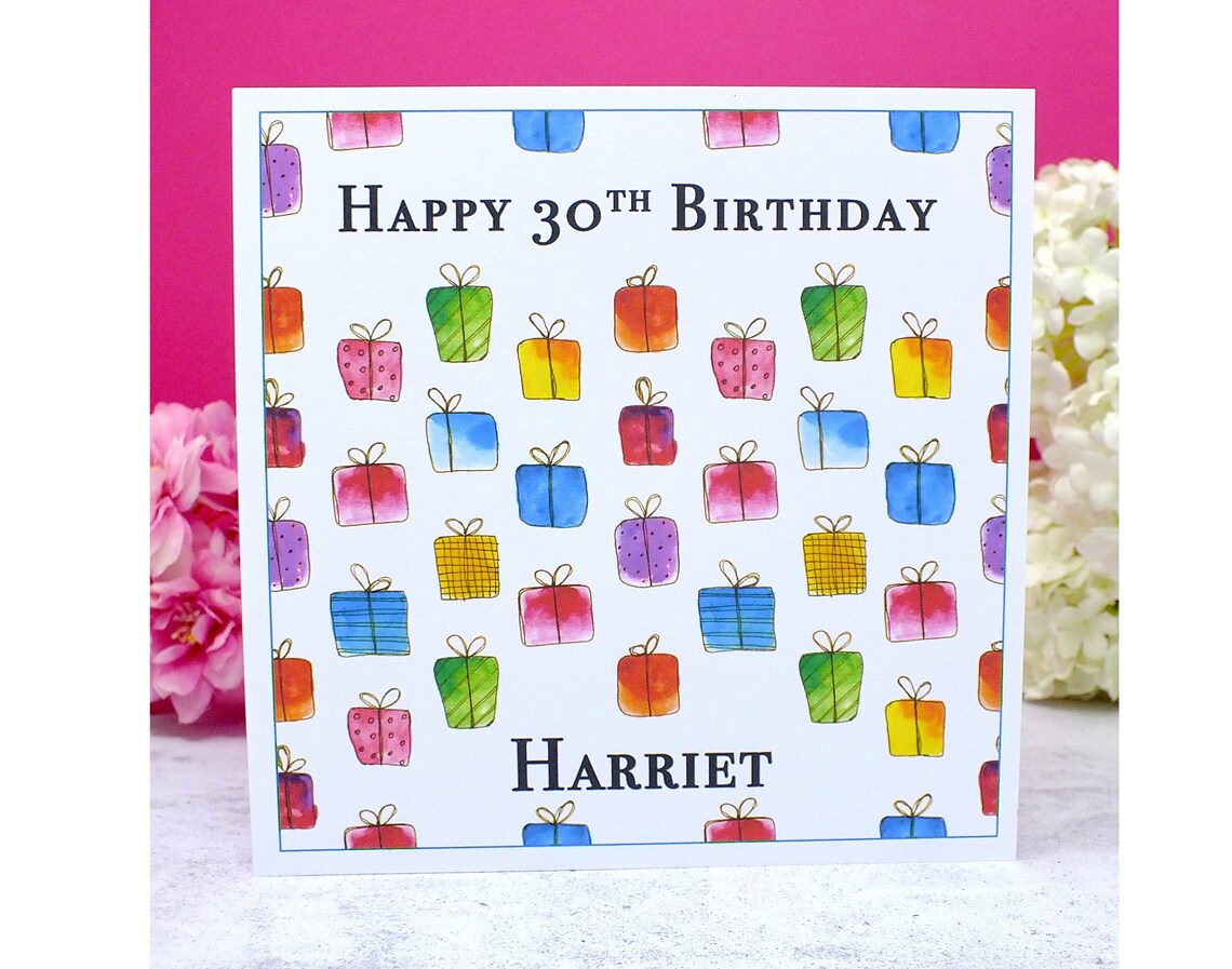 Personalised Birthday Card Any Age & Name Custom Multi | Etsy