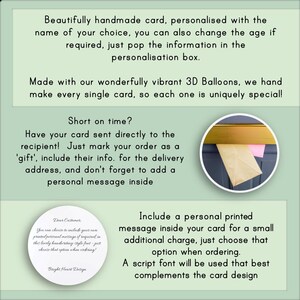 101st Birthday Card - Personalised Age 101 Birthday Balloons Card ...