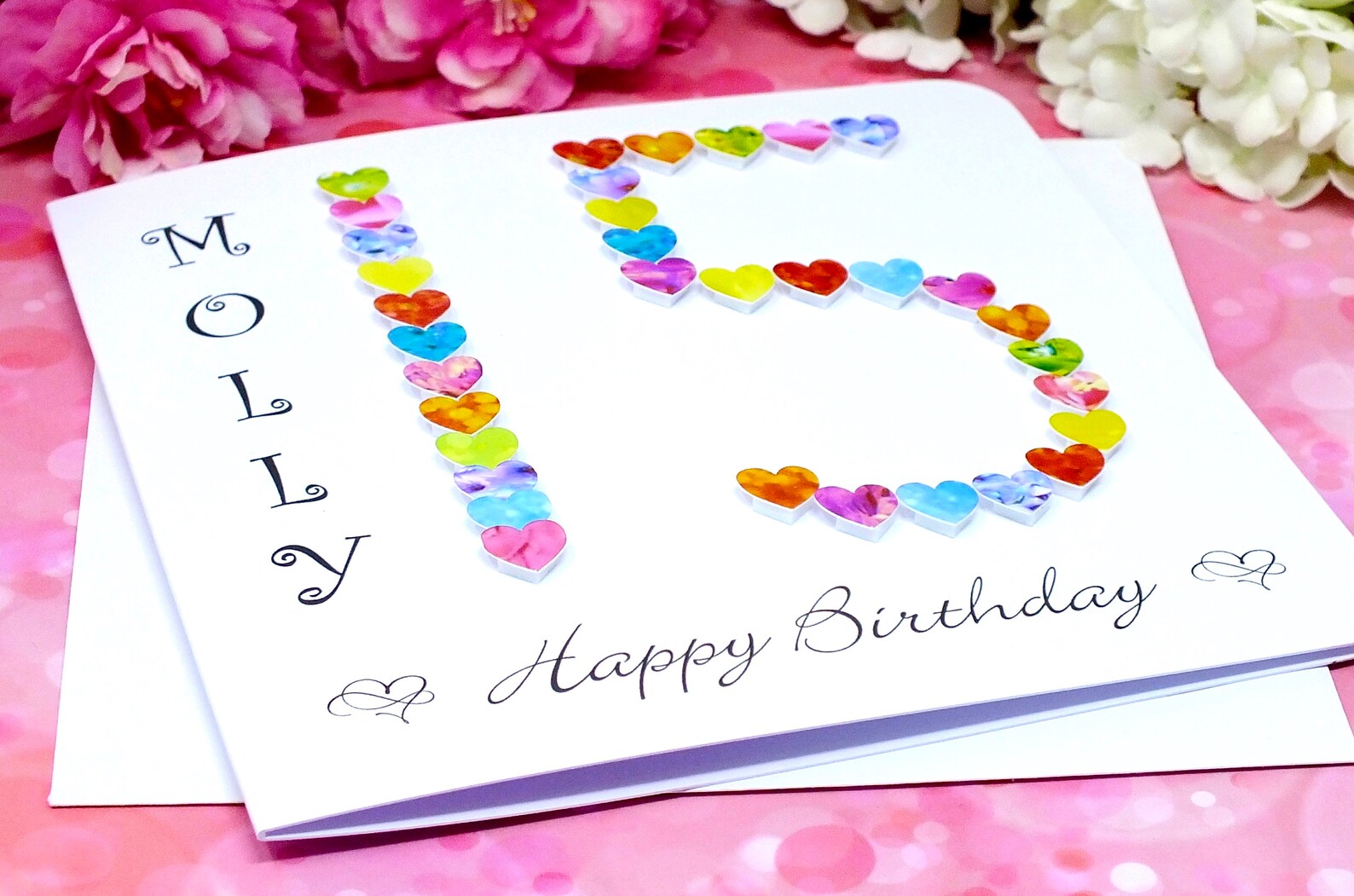 15th Birthday Card Age 15 Birthday Card Handmade & | Etsy