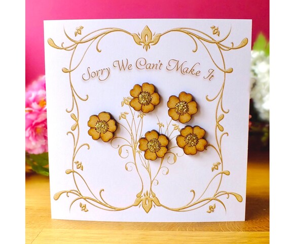 Wedding Regret Card Luxury Wedding With Regret Card | Etsy