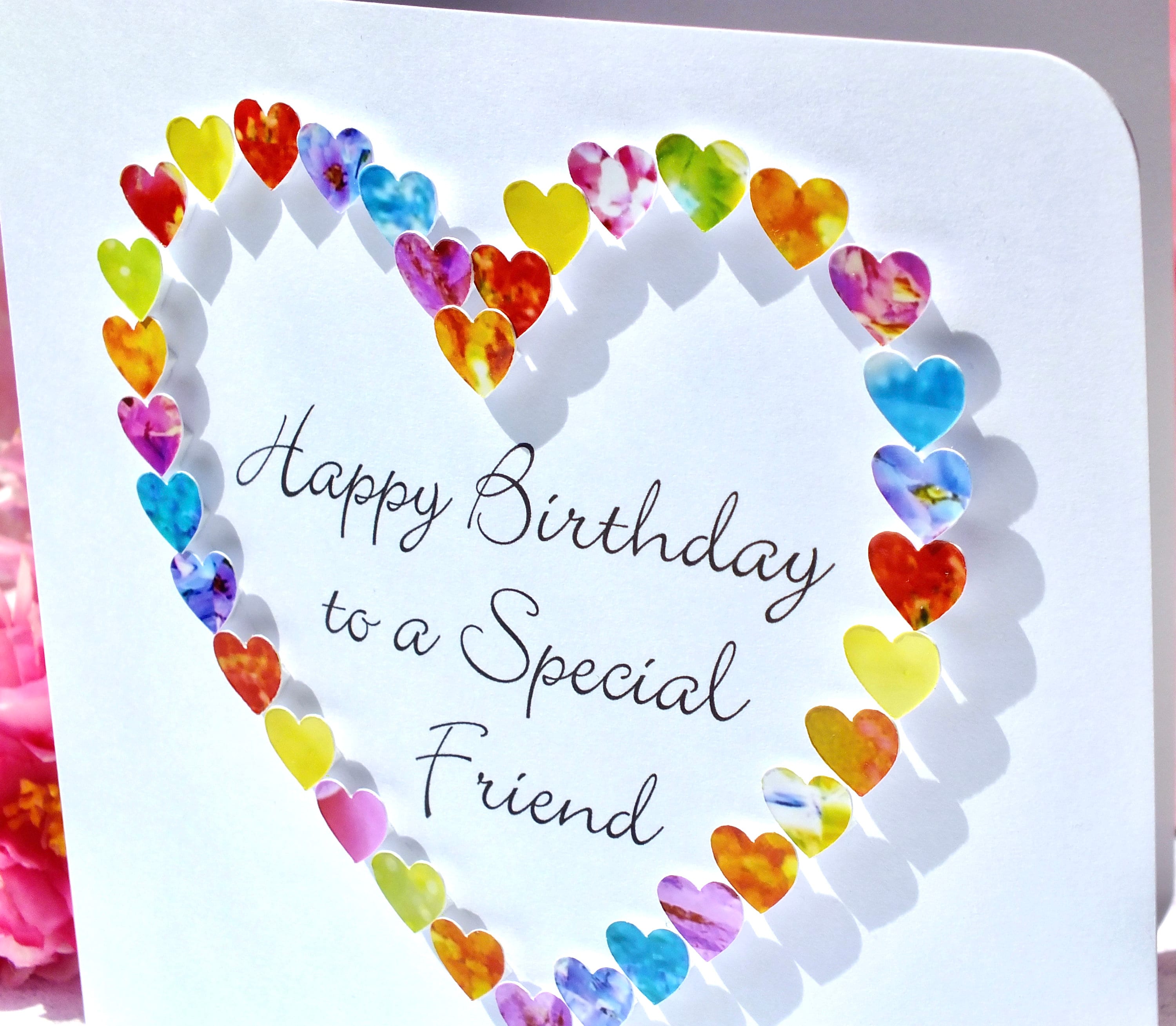 Special Friend Birthday Card Handmade With Personalised - Etsy UK