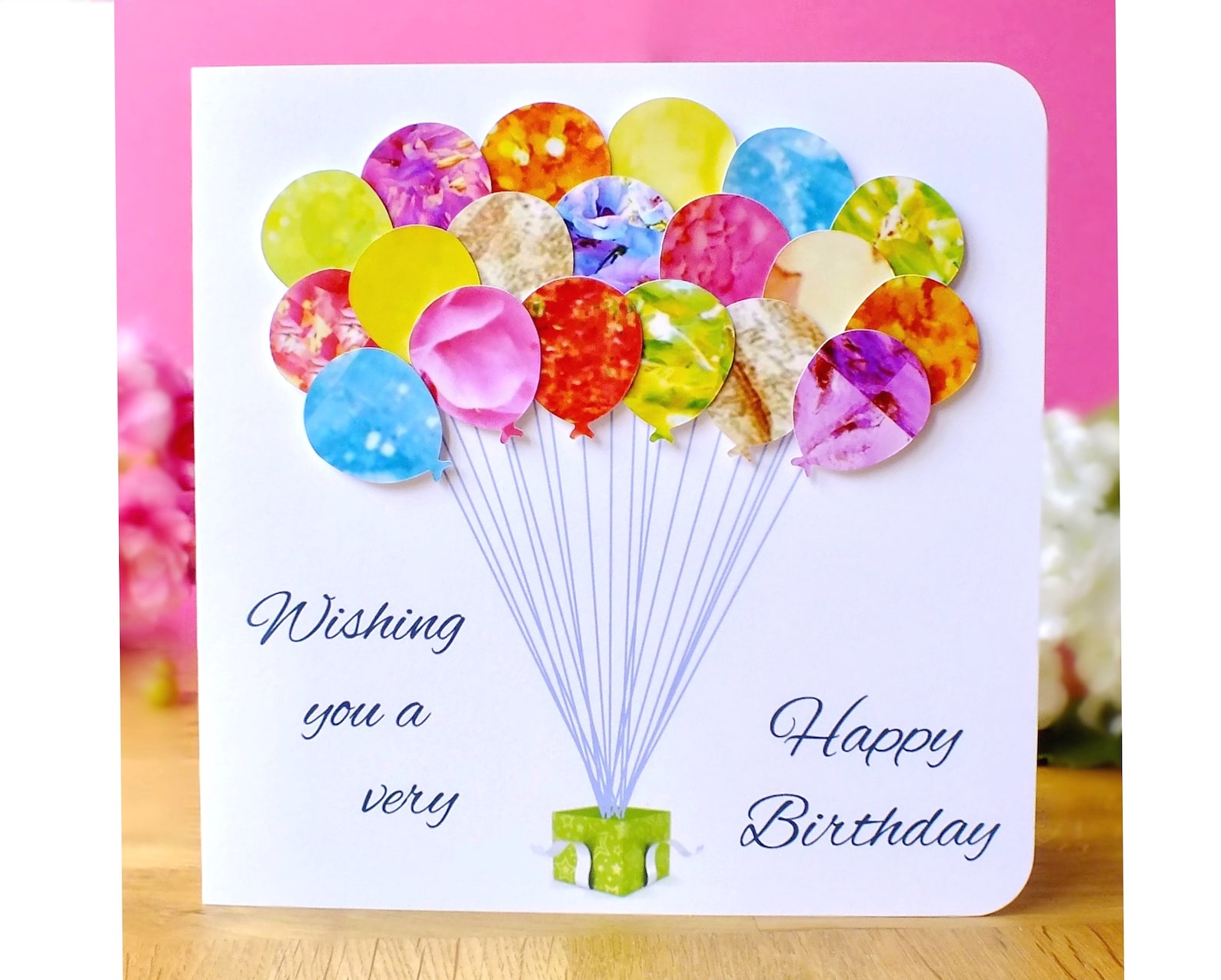 Handmade 3D Birthday Card Colourful Birthday Card Unique - Etsy