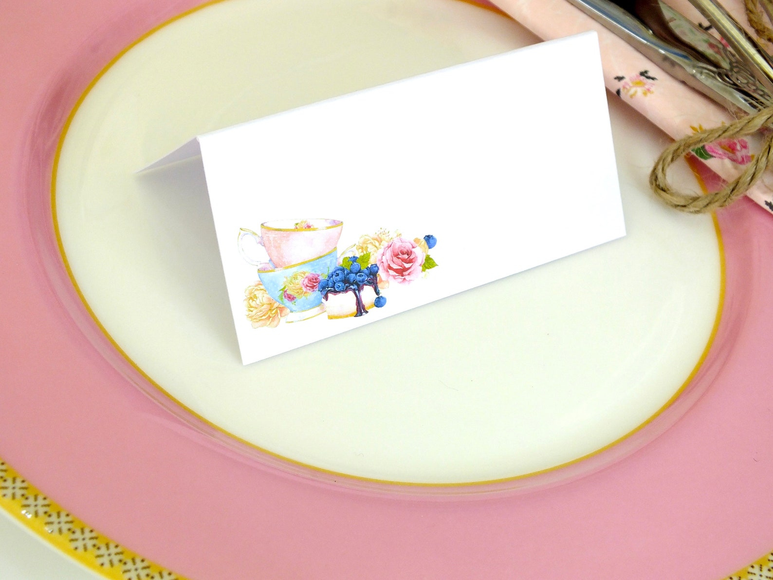 Afternoon Tea Place Cards Vintage Wedding / Dinner Party - Etsy