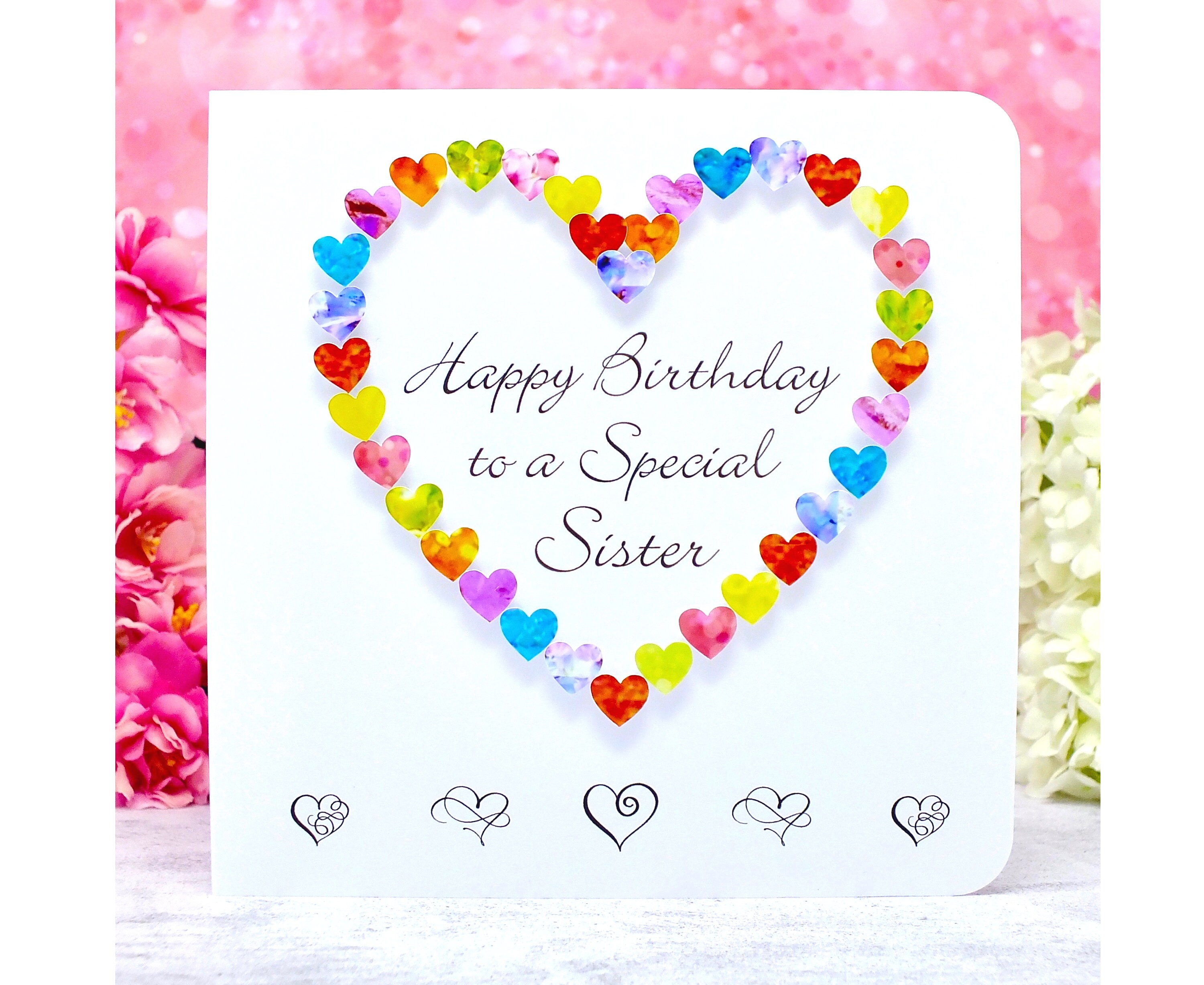 Sister Birthday Card Handmade Birthday Card For A Special Etsy UK