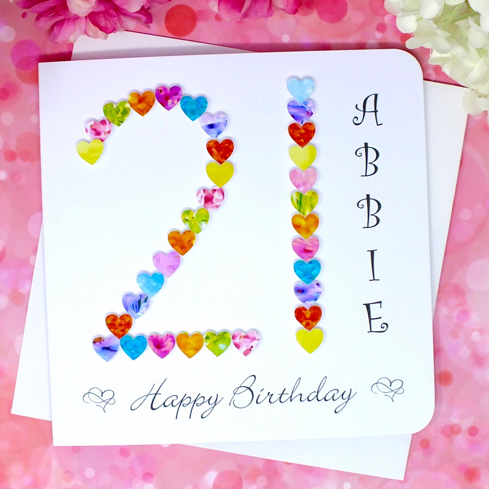 21st Birthday Card Personalised Age 21 Card Multi-coloured | Etsy
