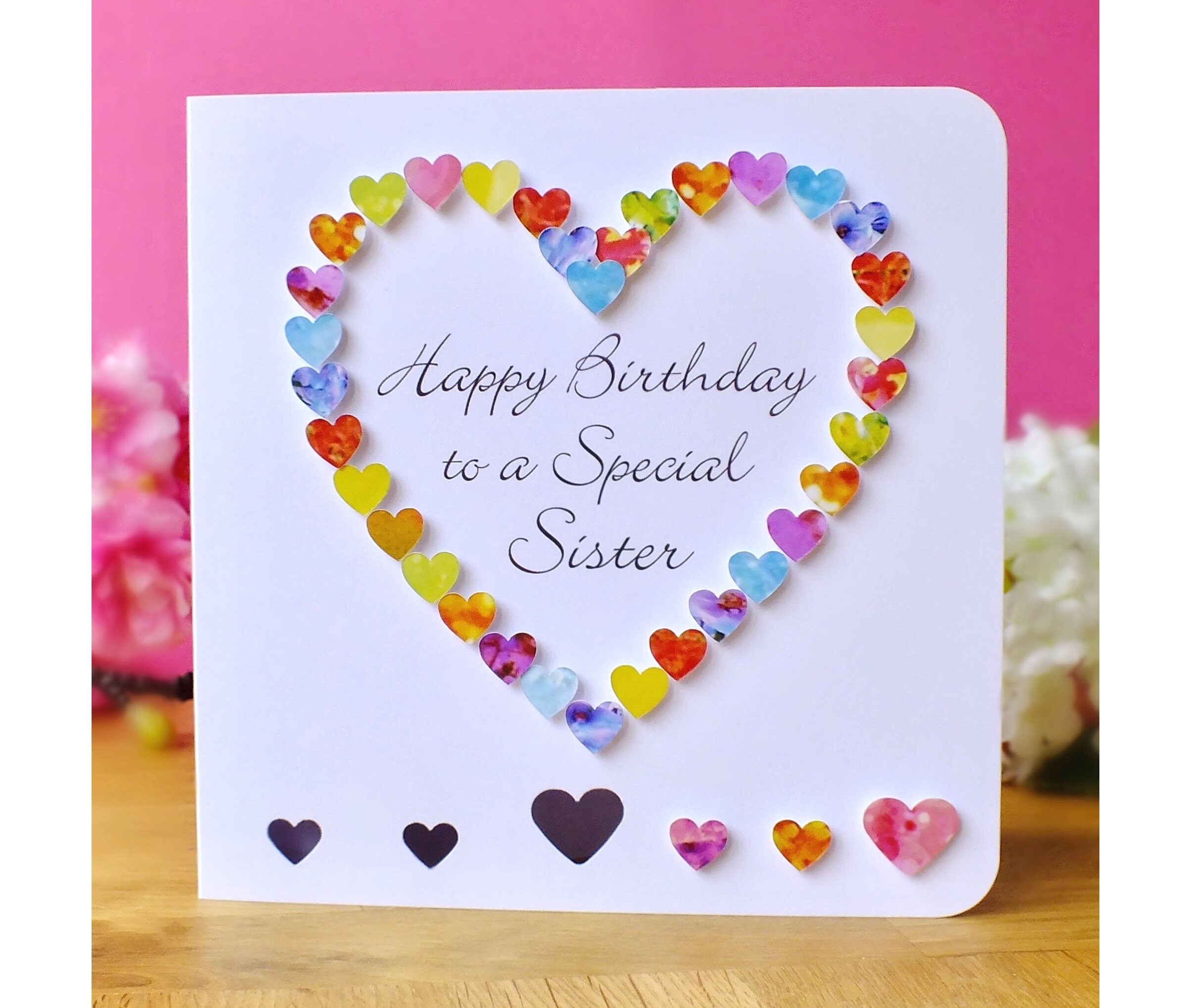 Sister Birthday Card Handmade Birthday Card For A Special Etsy Sister Birthday Card Handmade Birthday Card For A Special Etsy