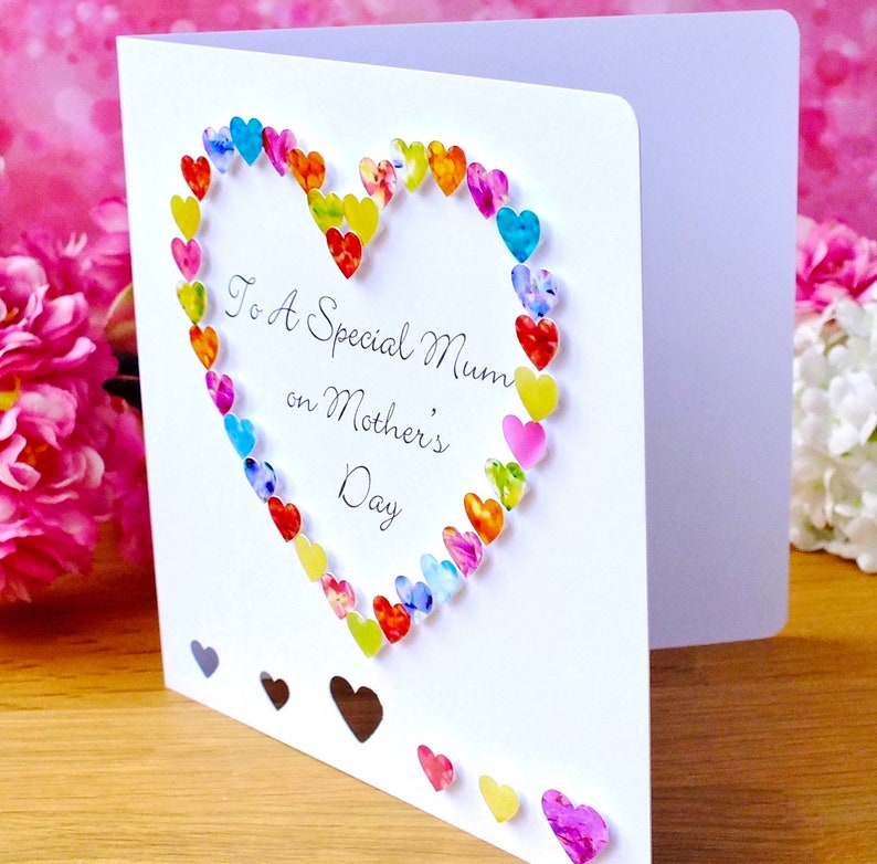 To a Special Mum on Mother's Day Card Colourful Handmade | Etsy