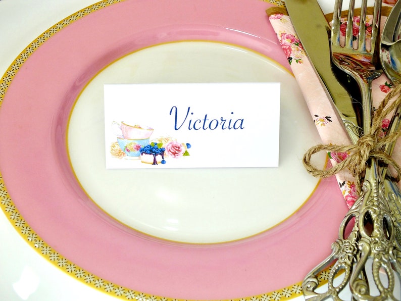 Afternoon Tea Place Cards Vintage Wedding / Dinner Party - Etsy