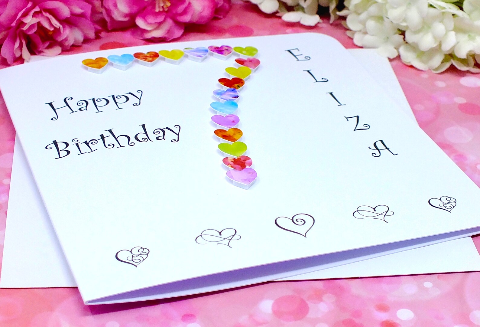 7th Birthday Card Age 7 Birthday Cards Handmade & | Etsy UK