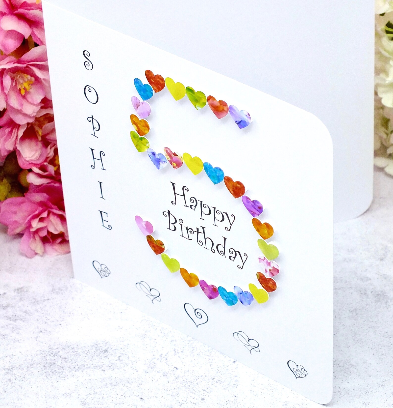 5th Birthday Card Age 5 Card Colourful Customised Handmade - Etsy Ireland