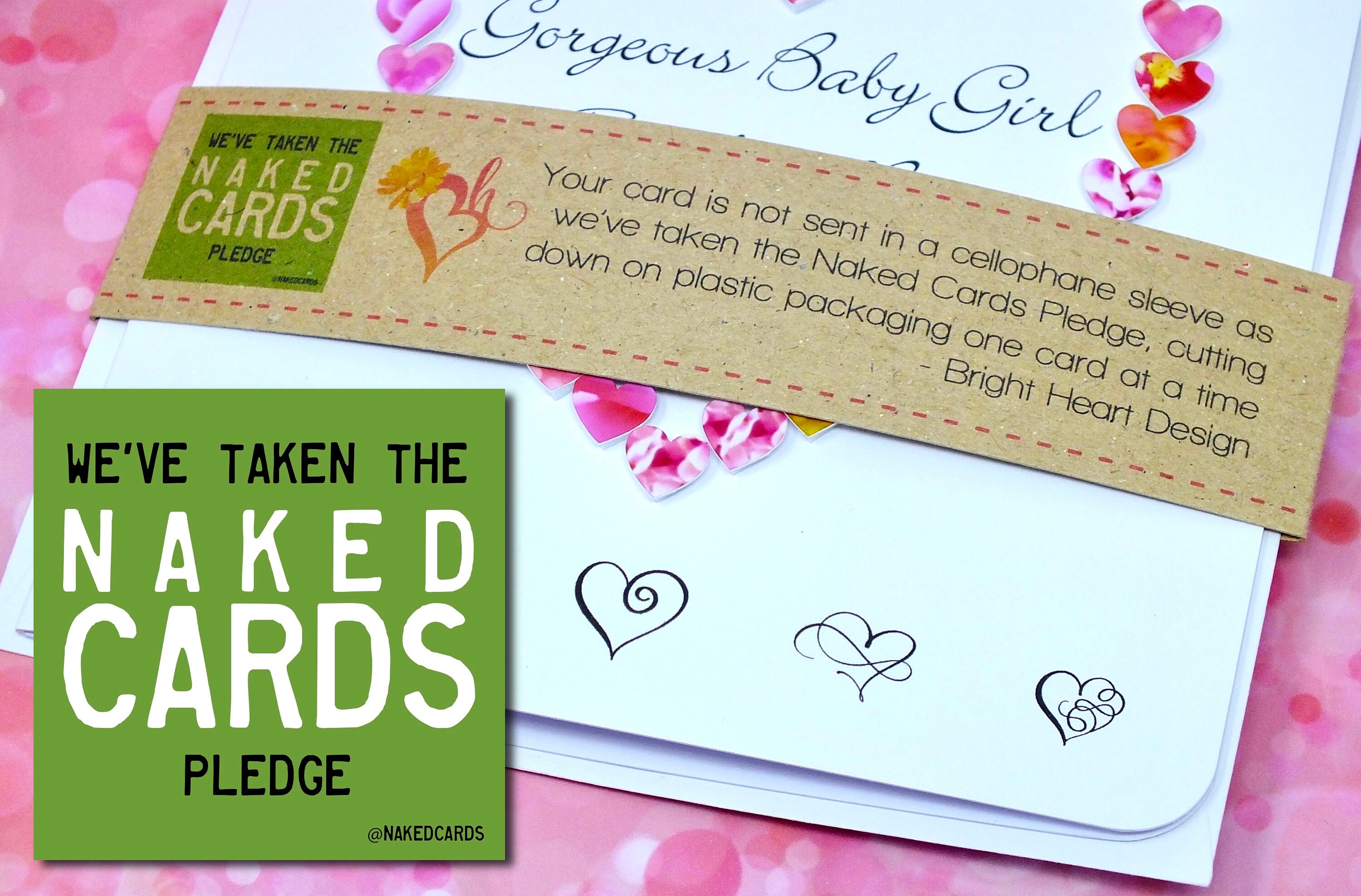 New Baby Girl Card - Handmade and Personalised With Name and Date ...