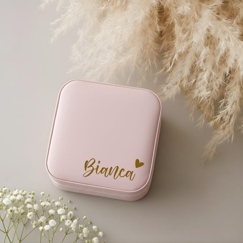 Personalised Jewellery Box With Custom Name and Birth Flower or ...