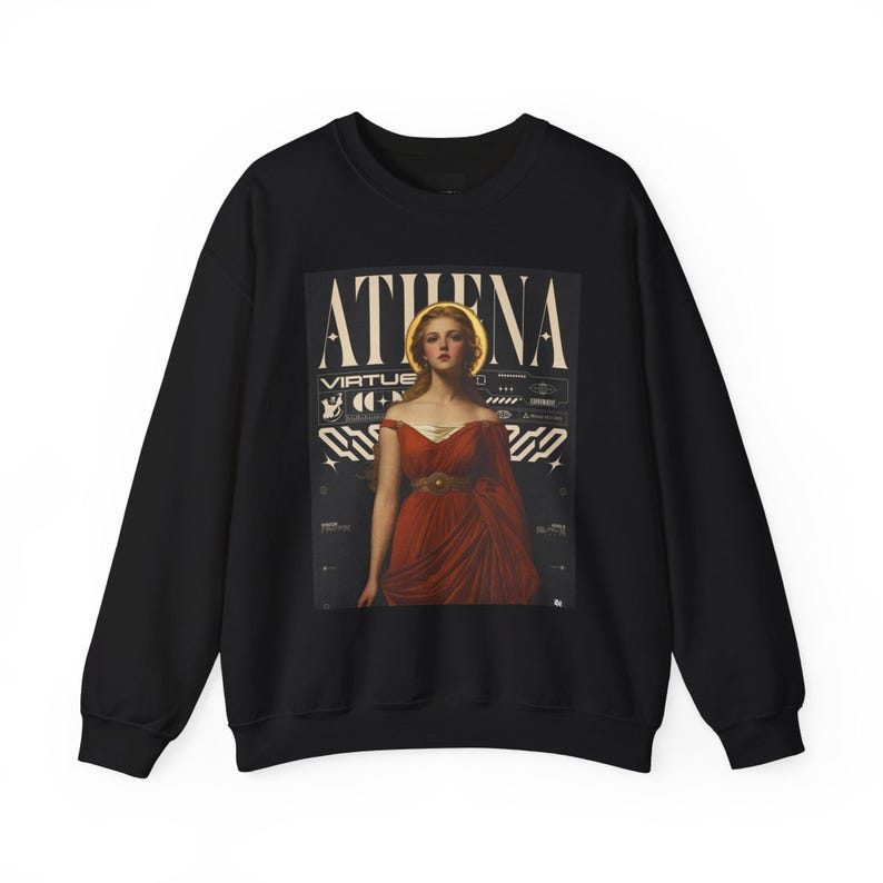Athena Goddess of Wisdom Vintage Sweatshirt - Unisex Crewneck, Greek ...