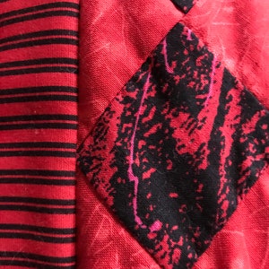 Quilted Coat jacket by Tabitha Quilt in Bright Red and Black Seminole ...